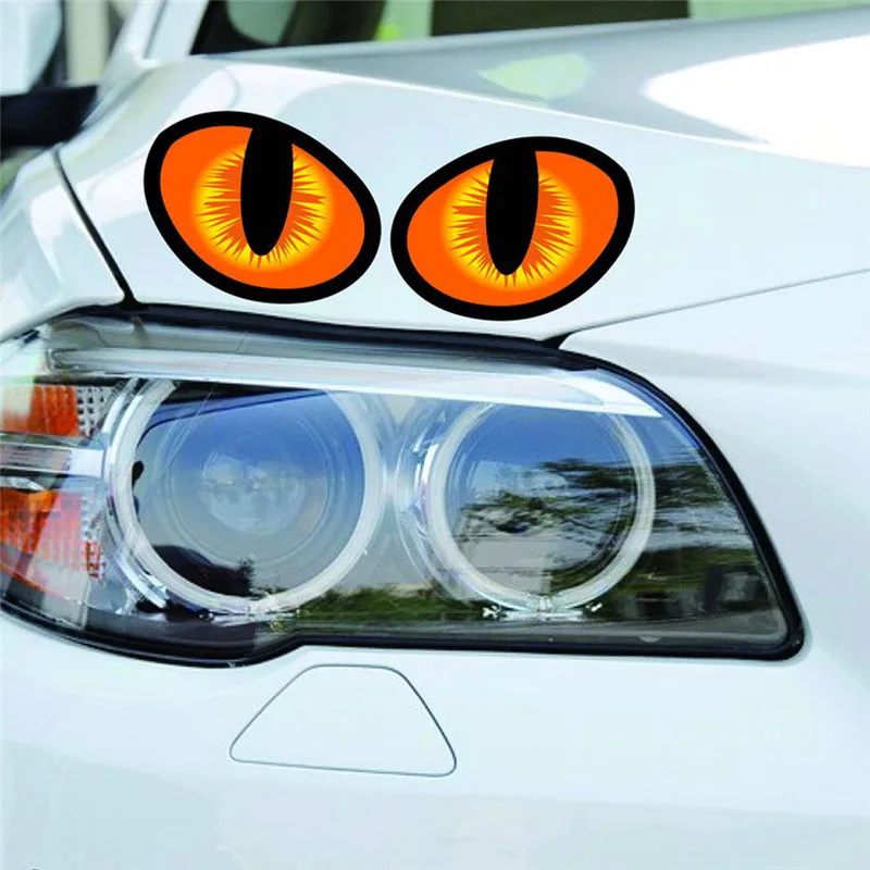 Aliexpress.com : Buy 2pcs Funny 3D Cat Eye Car Sticker Reflective ...