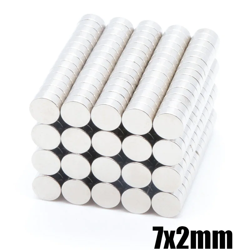 1000Pcs-7x2-mm-Neodymium-Magnet-Disc-N35-Permanent-Small-Round-Super ...
