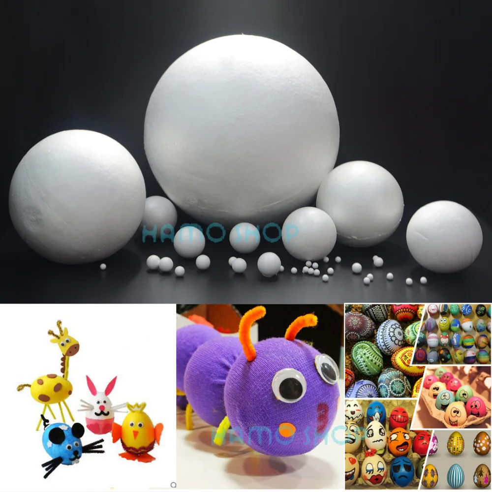 New XMAS Party Polystyrene Styrofoam Foam Ball Round DIY Accessory ...