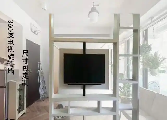 2019 LCD TV partition wall 360 degree rotating frame LCD TV rotating ...