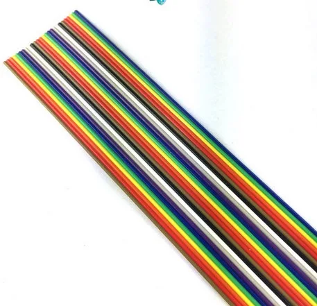 1-2-3meters-ribbon-cable-20-WAY-Flat-Color-Rainbow-Ribbon-Cable-wire ...