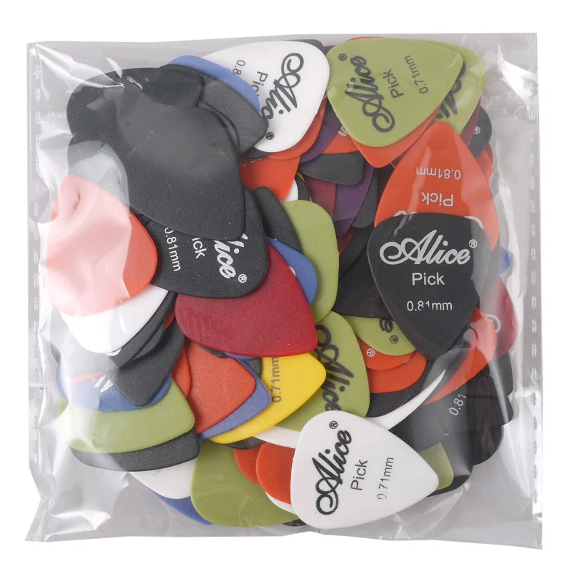 100pcs Alice Electric Guitar Picks Thickness 0.58 0.71 0.81 Mixed ...