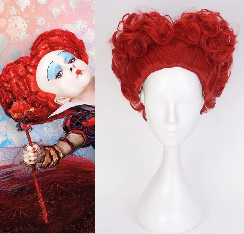 Alice in Wonderland Red Queen Cosplay Wig Queen of Hearts Red Heat ...