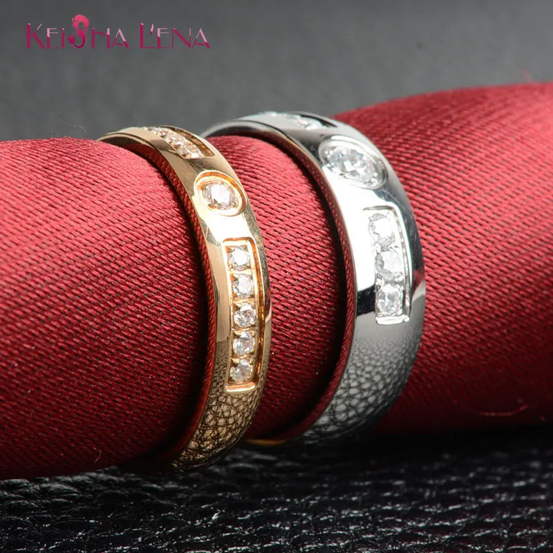 Keisha Lena Stainless steel Ring for Wedding Band lover's couple rings ...