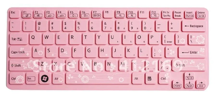 New colorful pink laptop Keyboard Skin Cover Protector for Sony Vaio ...