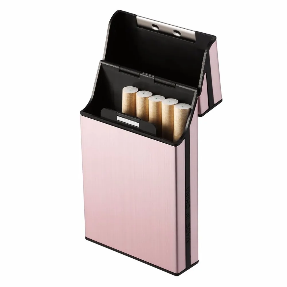 6 colors Light Aluminum Cigar Cigarette Case Tobacco Holder Pocket Box ...