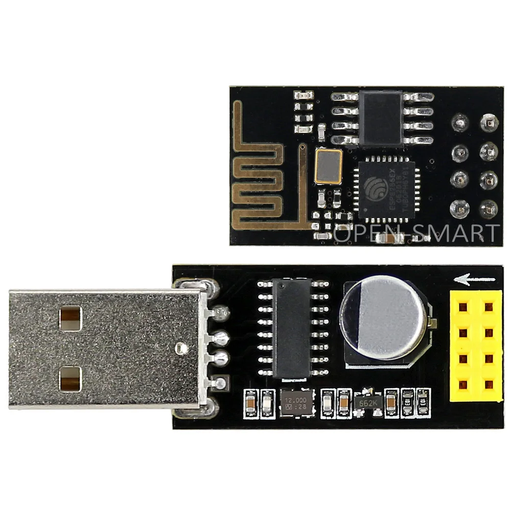 OPEN SMART USB to ESP 01 Adatper + Black ESP 01 ESP8266 Wi Fi Wireless ... OPEN SMART USB to ESP 01 Adatper + Black ESP 01 ESP8266 Wi Fi Wireless ...