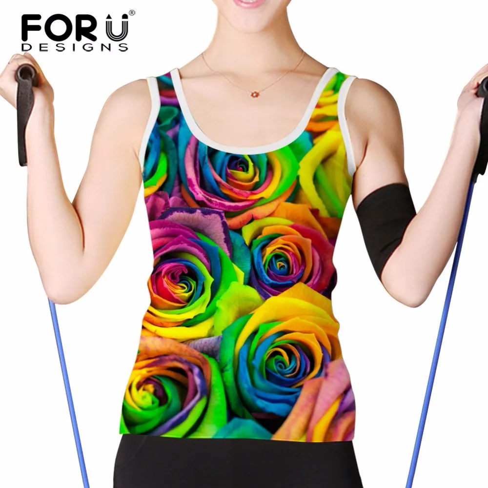 2017 New Customized Flowers Vest Women Casual Outer Tank Tops Sleeveless Waistcoat Elastic For