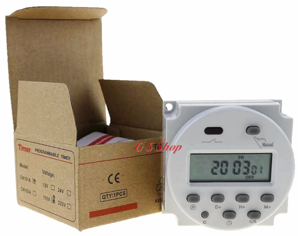 Dc 24v Digital Round Lcd Power Programmable Timer Time Relay 16a Switch Support 17 Times Daily