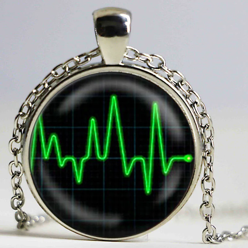 Heartbeat Pendant NecklaceGlass Art Print Jewelry Charm Gifts for Her ...