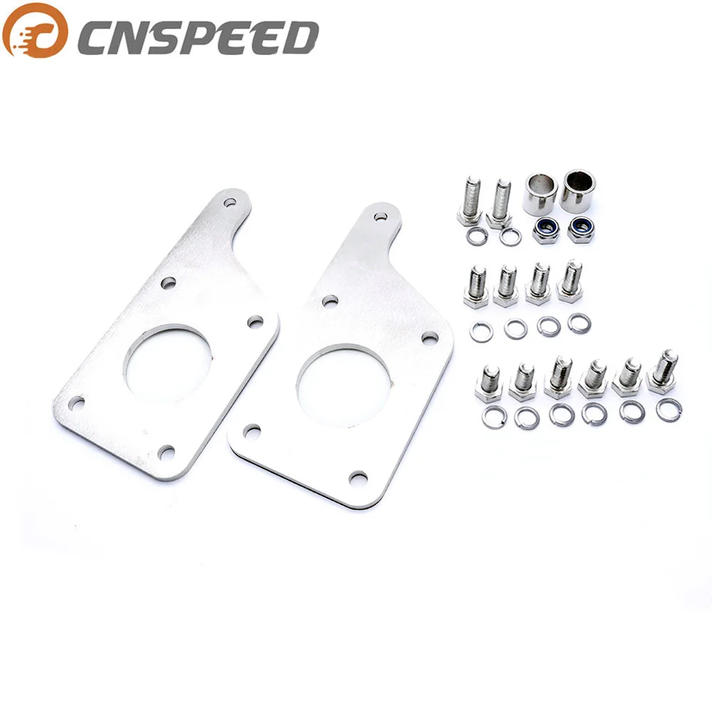 CNSPEED Sliver Mild Steel Adapter Plate For 79 04 MUSTANG LS1 5.3L 6.0L ...