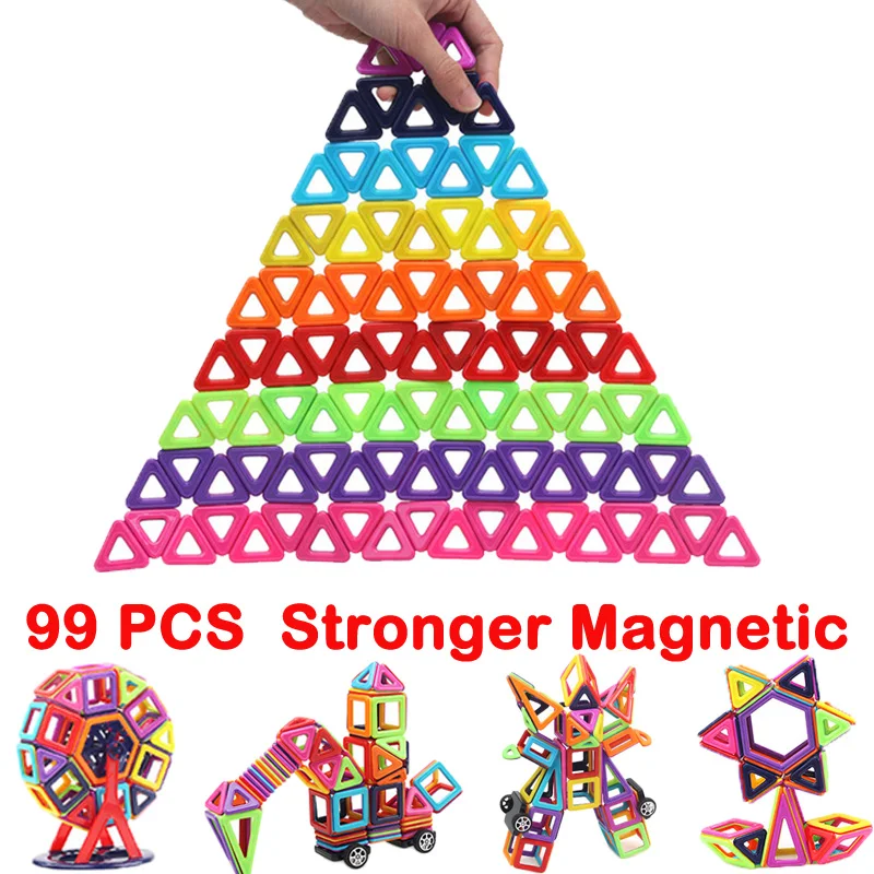 New 40 166pcs Mini Magnetic Blocks Building Construction Blocks Toy ...