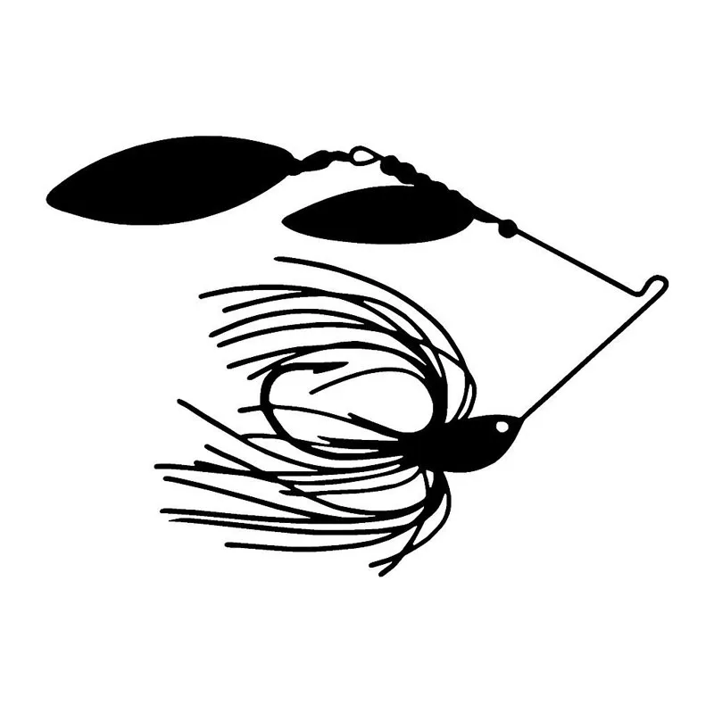 18*12.7CM Spinner Bait Fish Vinyl Decal Car Sticker Classic Personality ...