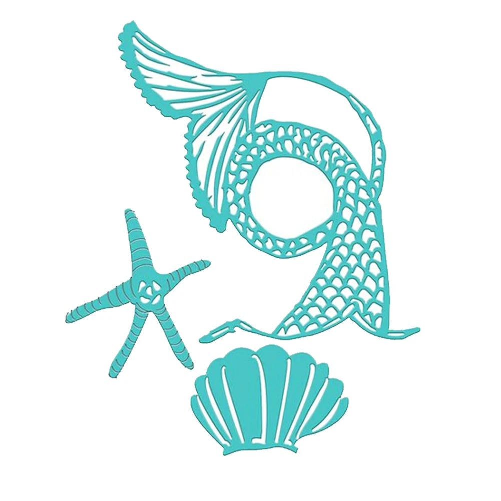 Fishtail Design Metal Cutting Dies and stamps DIY Scrapbooking Stencil ...