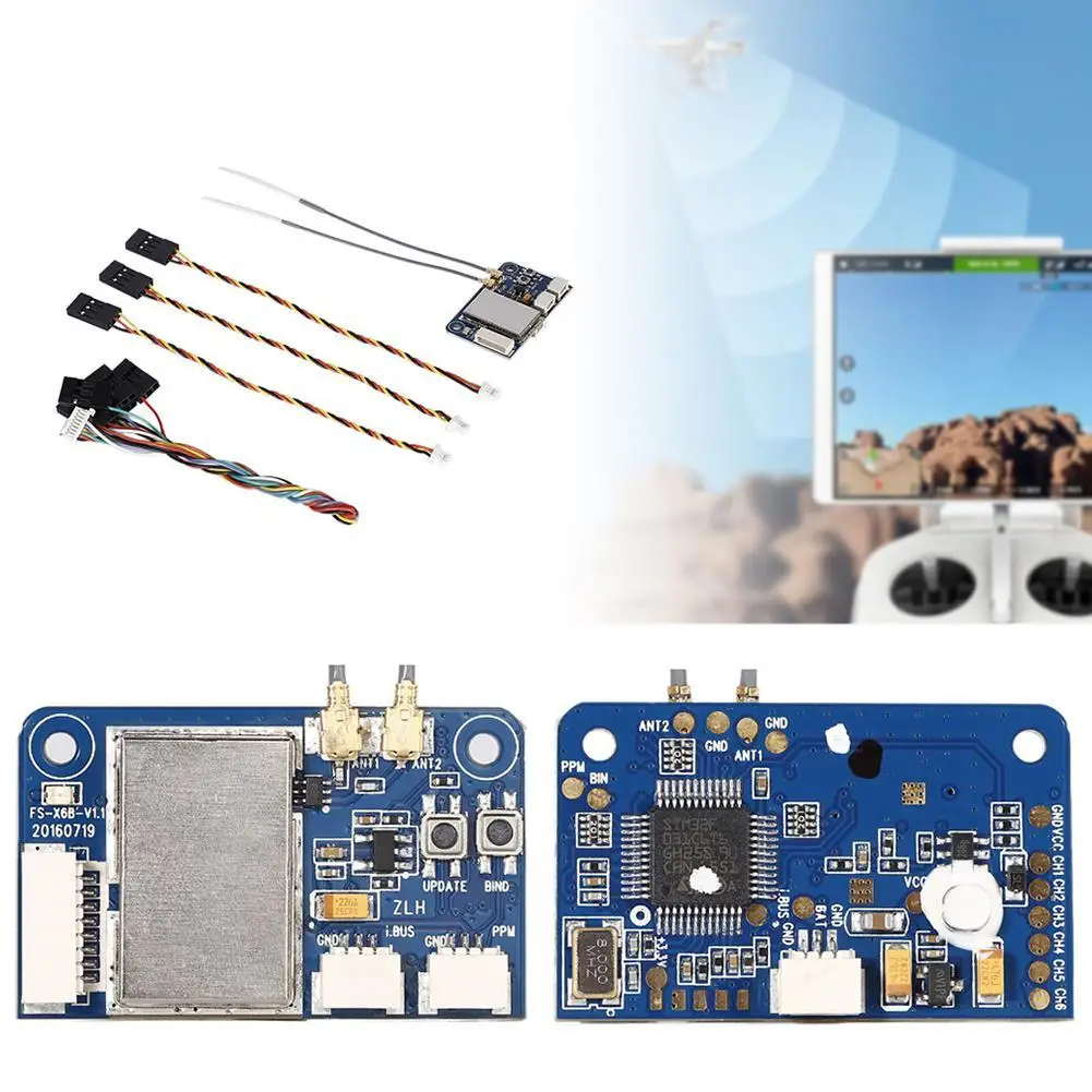 For Flysky FS X6B FS X6B AFHDS 2A System 2.4G PPM i BUS 6CH Receiver ...