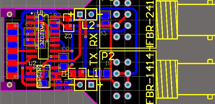Fiber-Converter-serielle-Faser-PCB-UART-Faser-MAX202-HFBR-1414-HFBR ...