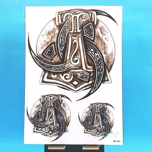 Thor Hammer Tattoo Glow In The Dark