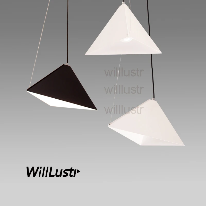 Willlustr triangular pyramid suspension lamp dinning room living room ...