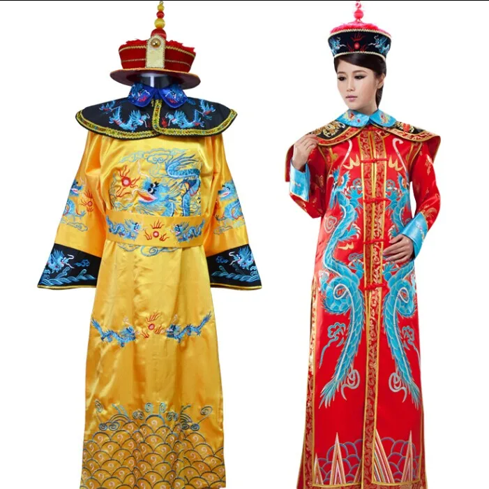 The Qing Dynasty Emperor Queen Historical Costume Clothing Of Films And ...