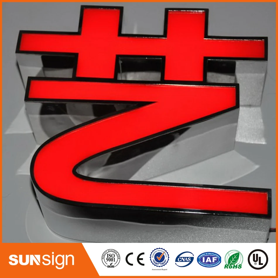 Custom Advertising Outdoor Led Channel Letters Sign For Names Of ...
