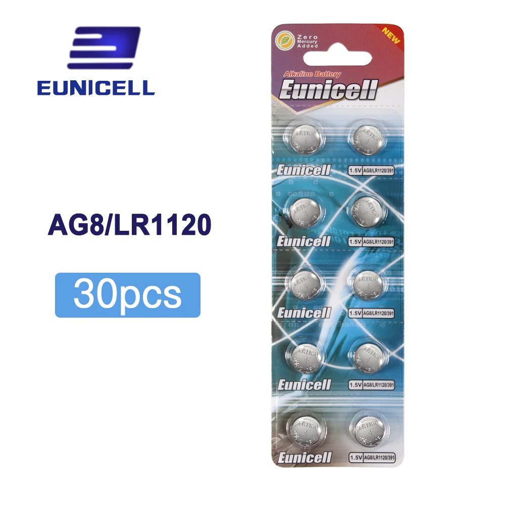 30 Pcs AG8 LR1120 배터리 191 381 391 391A 391B 533 553 609 G8 1.5 V 알카라인 ...
