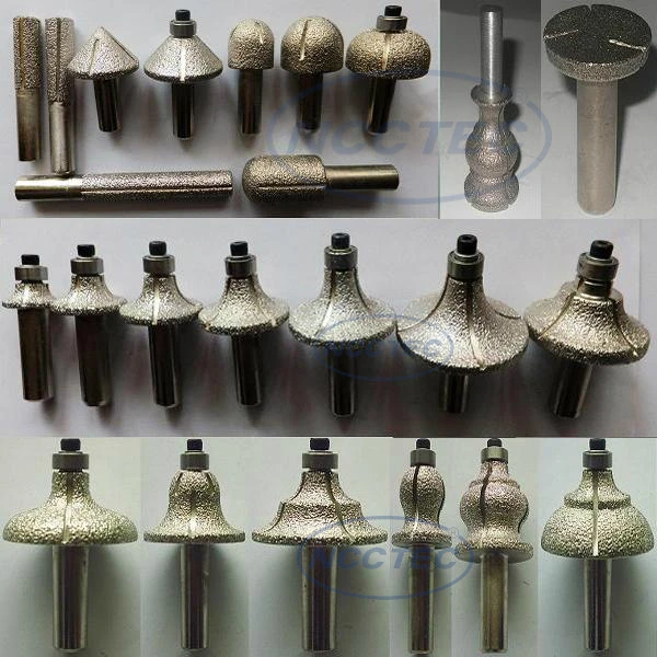 NCCTEC diamond vacuum Brazing brazed router bit 45 degree | Artificial ...