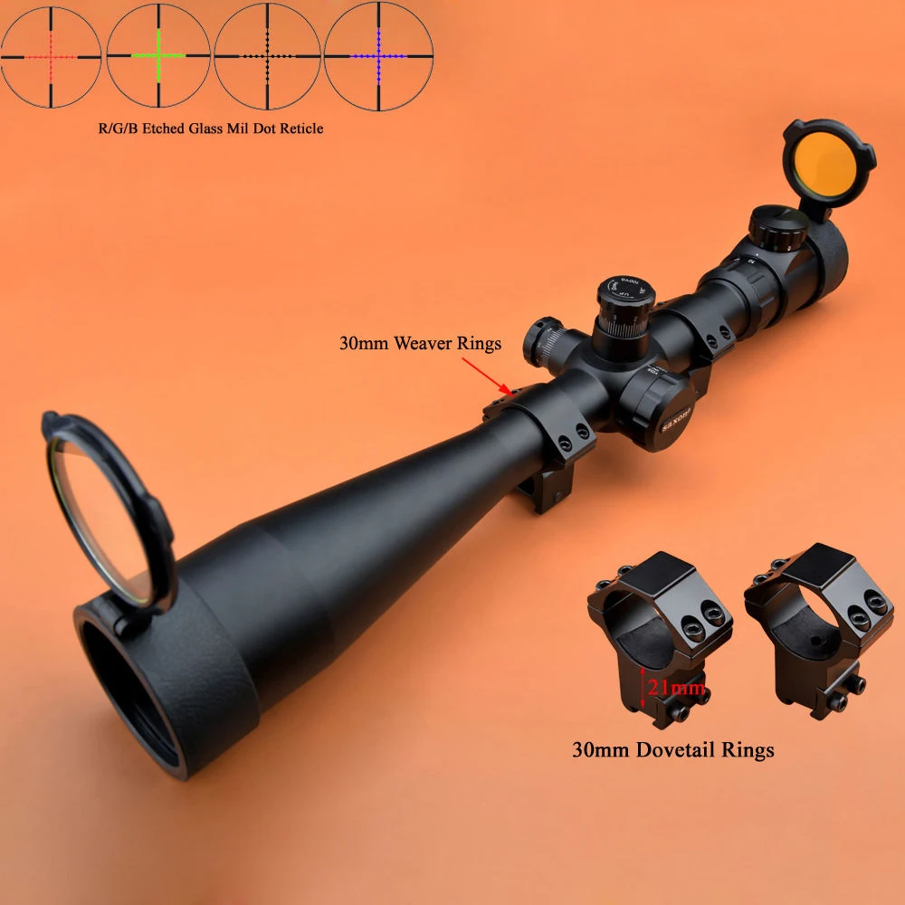 Saxon Riflescope 10-40x50 Sf R/g/b Rimfire Scope Long Range Scopes ...