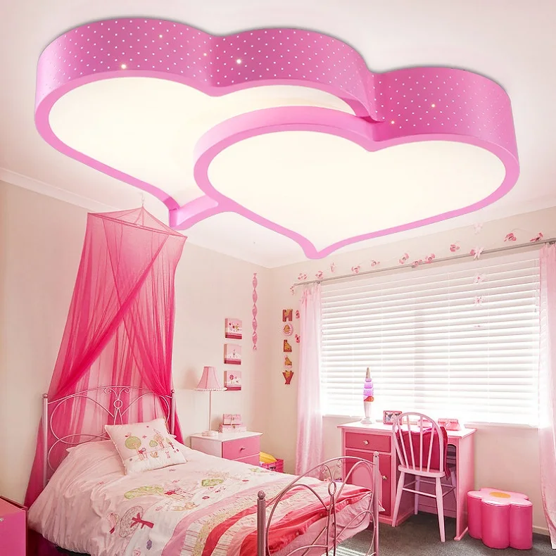 Creative Heart-shaped Led Ceiling Light Romantic Bedroom Lights Wedding ...