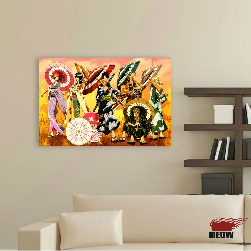 One Piece Posters Wall Art Printed Canvas Painting Room Decoration ...