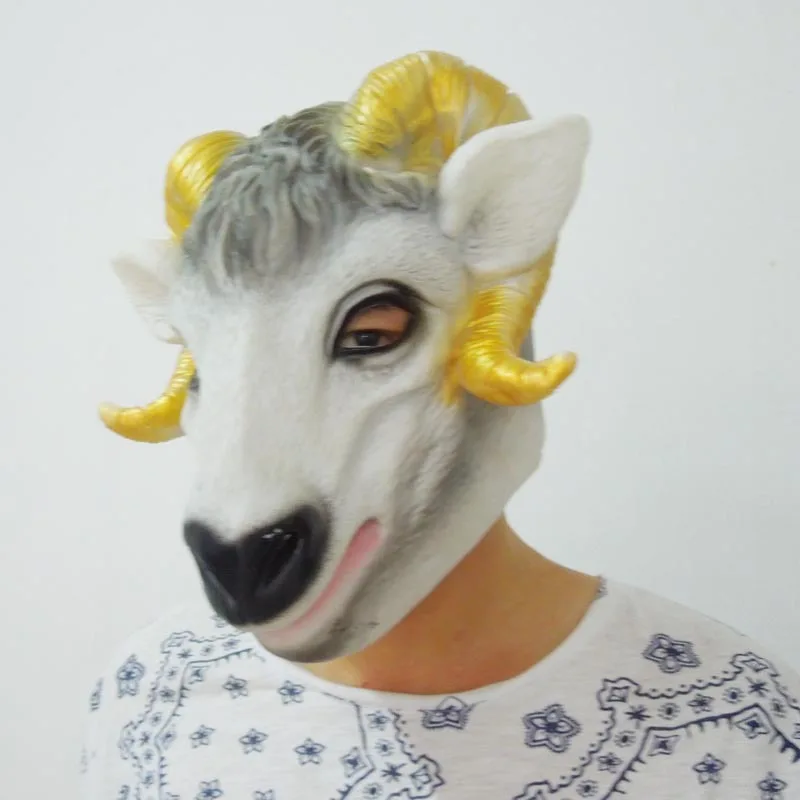 Cosplay Halloween animal masks Arrival Creepy sheep Mask Head Halloween ...