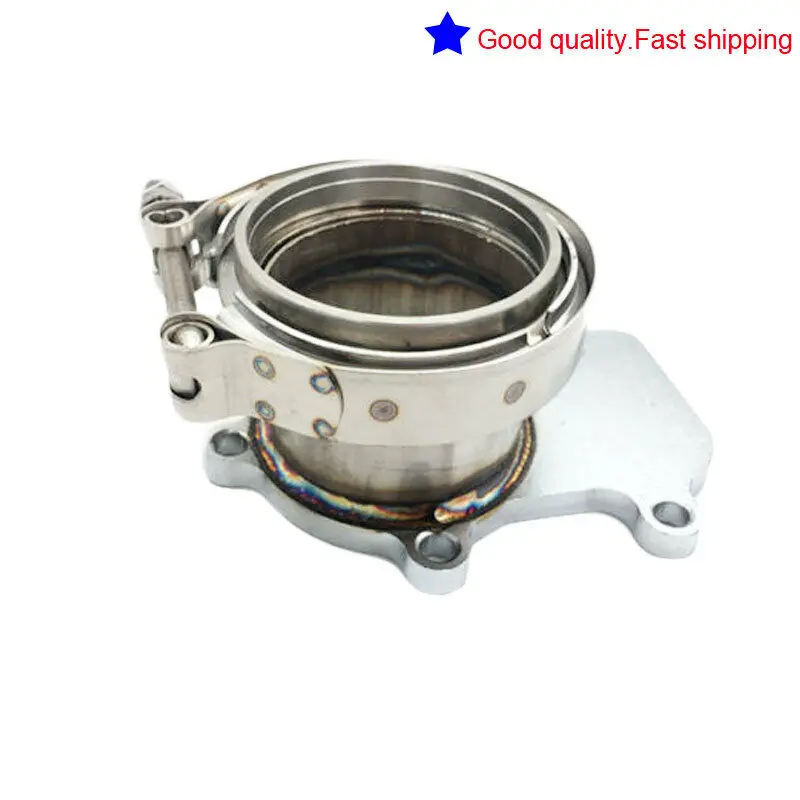 For Cummins Holset Wh1c Hx35 Hx35w Downpipe Turbo Flange To 3" V-band ...