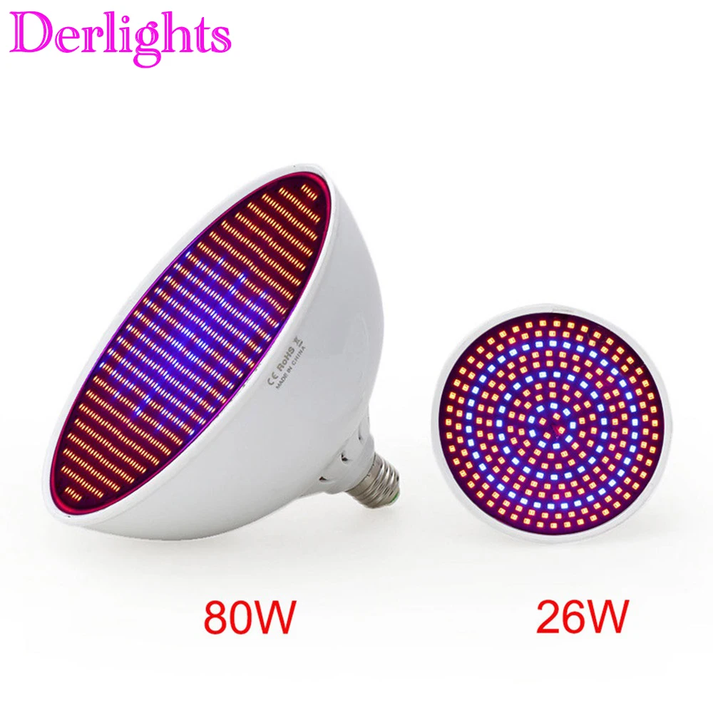 80w/ 26w Led Grow Light Ac85-265v E27 Red/blue 800 Leds Hydroponic Led ...