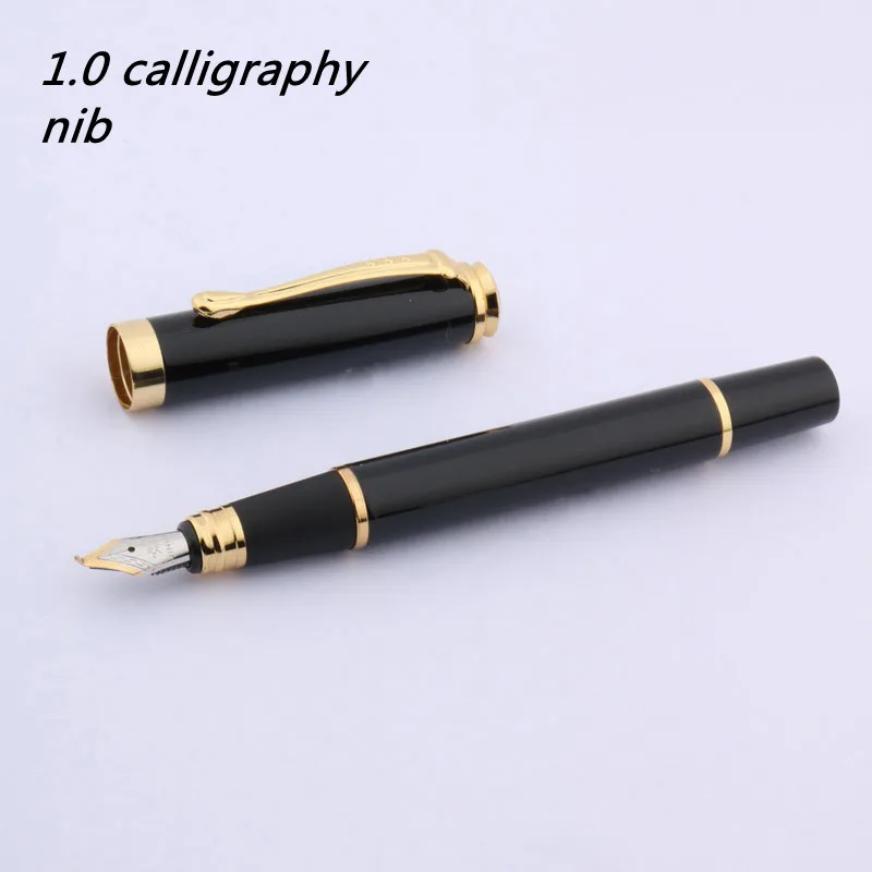 Jinhao 500 black golden 1.0 Trim Calligraphy Nib Fountain Pen ...
