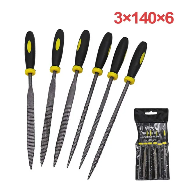 6pcs Mini Wood Rasp Assorted Files Set Carpentry Filing Tool 5x180mm ...