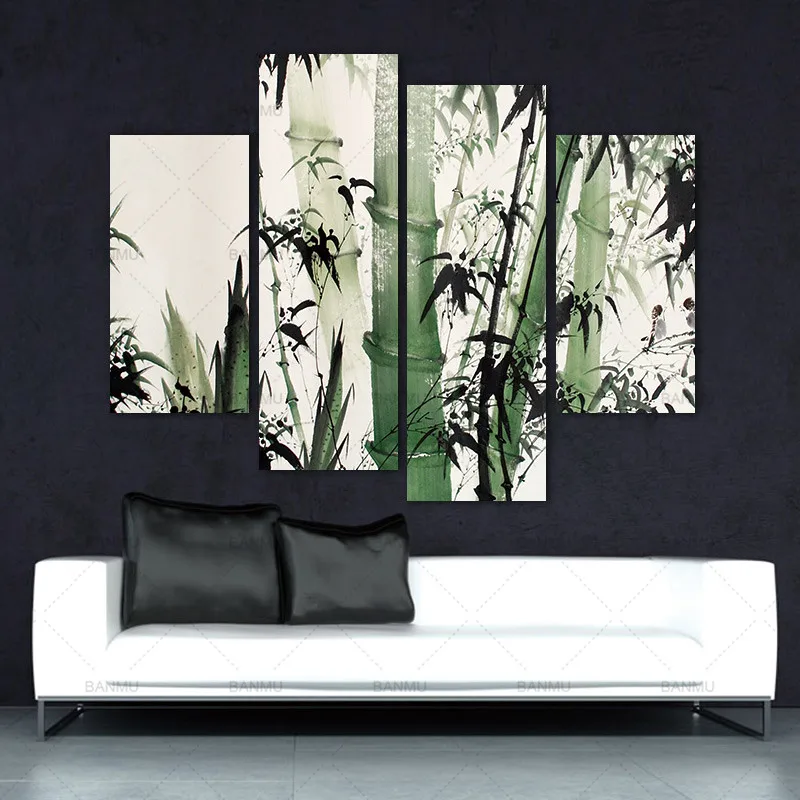 Canvas Wall picture 3 Panel Traditional Chinese Painting On Canvas ...