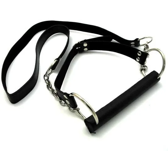 Unisex Kinky Fetish Toy Vulcanized Rubber Bit Gag with Leather Pony ...