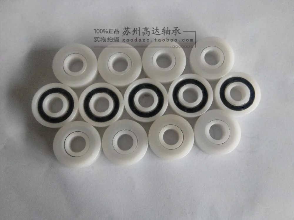 Miniature plastic deep groove ball bearing plastic bearing V 608 glass ...