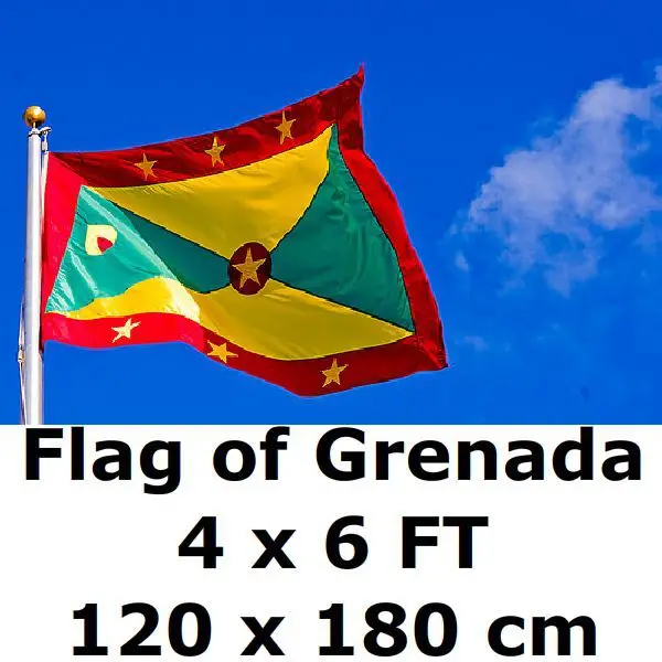 Grenada Flag 120 X 180 Cm 100d Polyester Grenada Grenadan Grenadian ...
