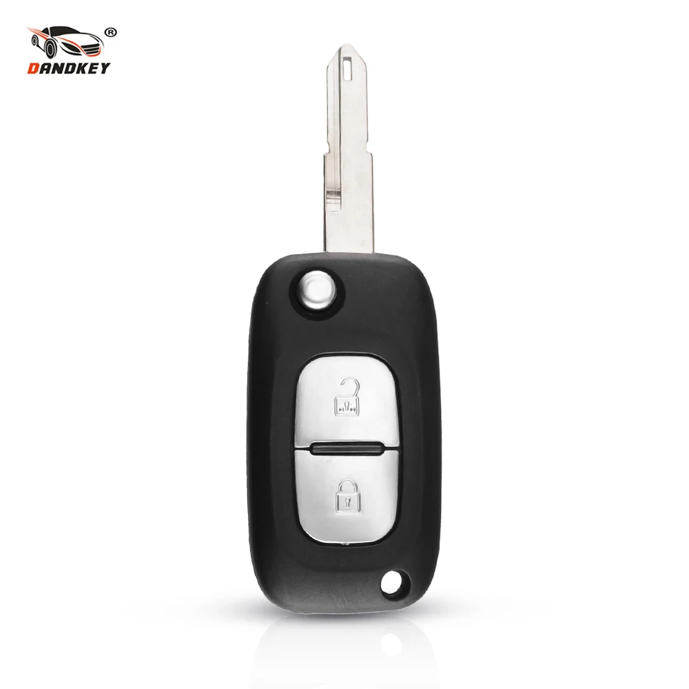 Dandkey Uncut Blade Remote Flip Folding Car Key Shell Case for Renault ...