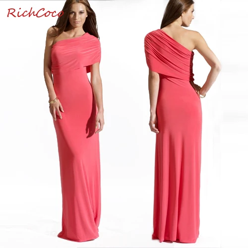 Fashion One Shoulder Slanting Collar Strapless Tube Top Slim Hip Slim ...