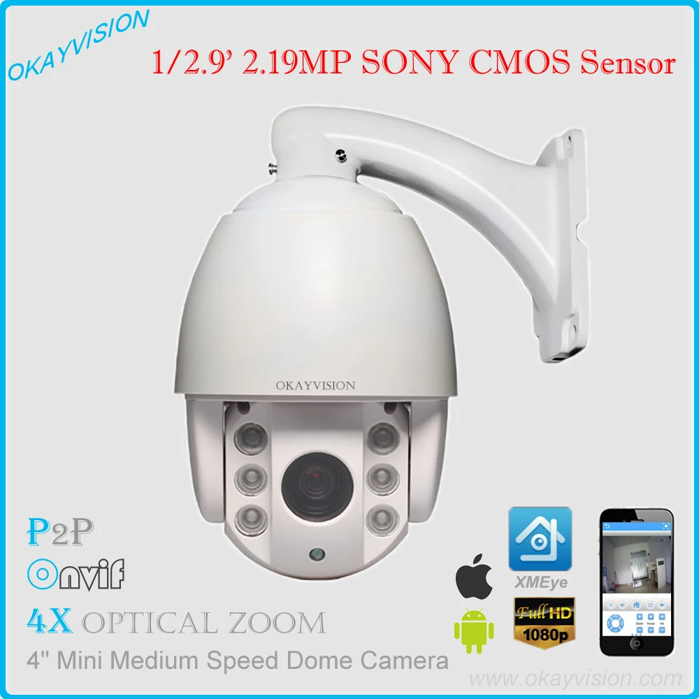 Low Illumination 1080p SONY Sensor full hd p2p IP Cameras and outdoor ...