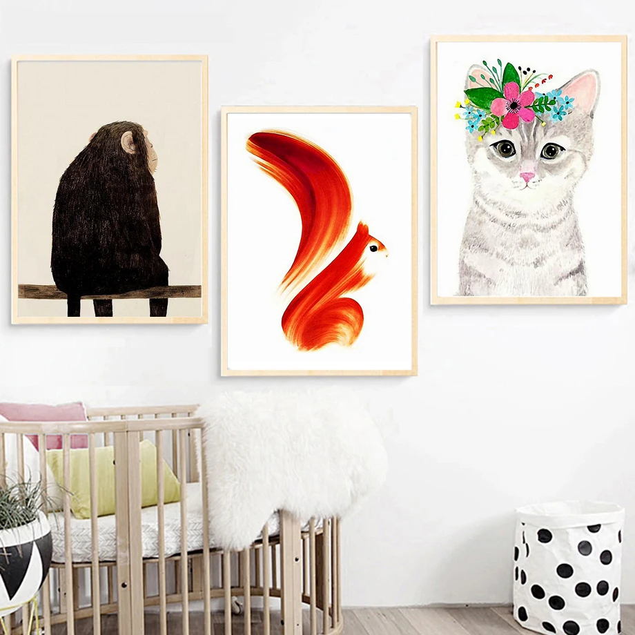 Modern Abstract Animal Posters and Prints Wall Art Canvas Printing ...
