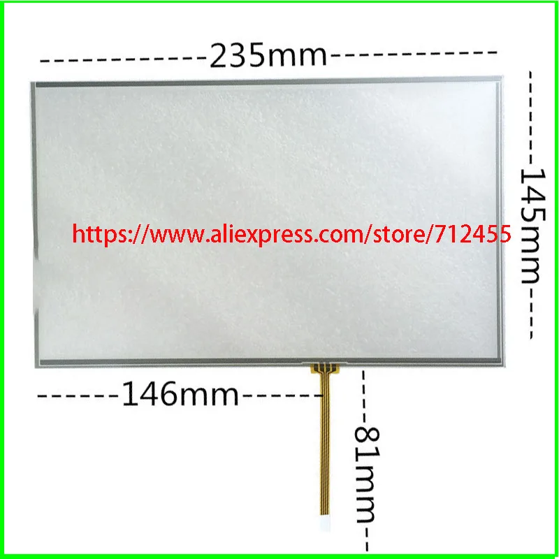 10.4 Inch Touch Screen Glass 235mm*145mm 4 Wire Resistive Touch Panel ...