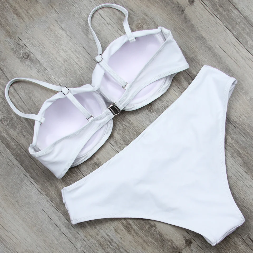 2019 New Minimalist Push Up Swimsuit Women Swimwear Bikini Set Padded ...