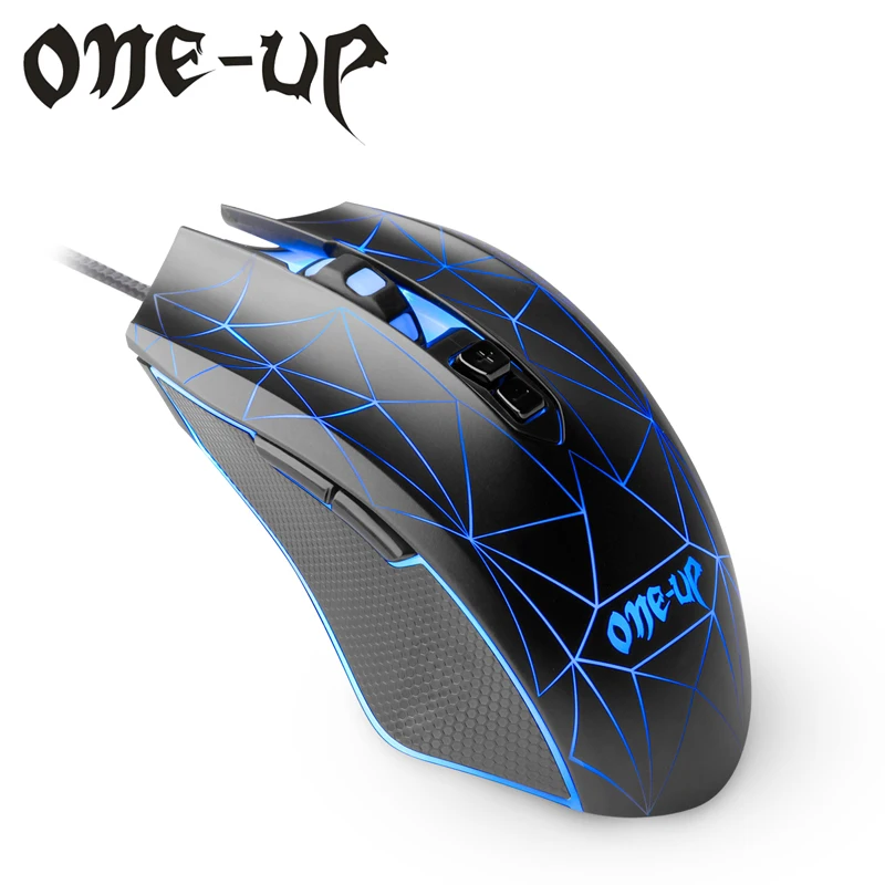 ONE UP Wired Gaming Mouse USB Optical LED Lights Mouse Gamer 4200 DPI ...
