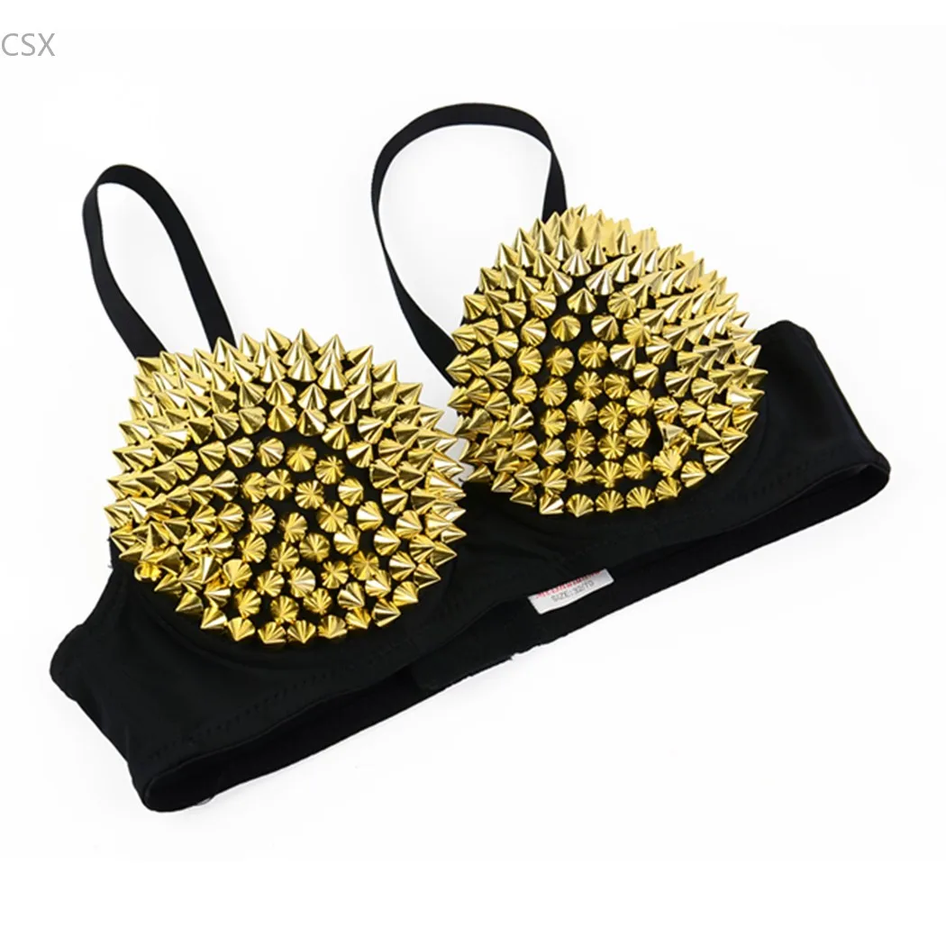 Valentine's Day Sexy Bras Women Party Disco All-over Spike Rivet Stud ...