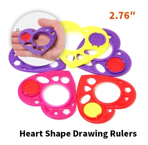 Amy&Benton 20PCS Heart shape drawing rulers for party favors for pinata ...