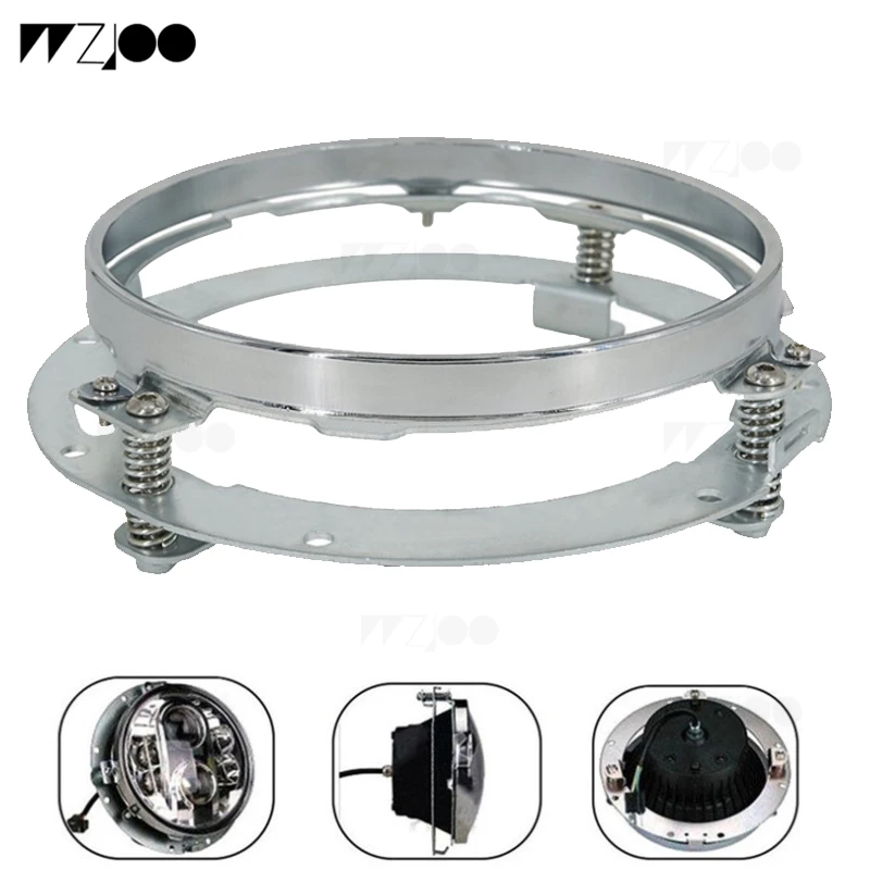 1 Pcs 7inch Round Mounting Bracket Ring 7 Inch Led Headlight Bracket ...