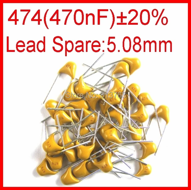 50V 0.47uF 470nF (474) MLCC Multilayer Ceramic Capacitor +/ 20% X7R ...