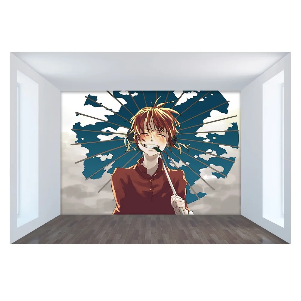 [Self Adhesive] 3D Gintama 12 Japan Anime Wall Paper mural Wall Print ...